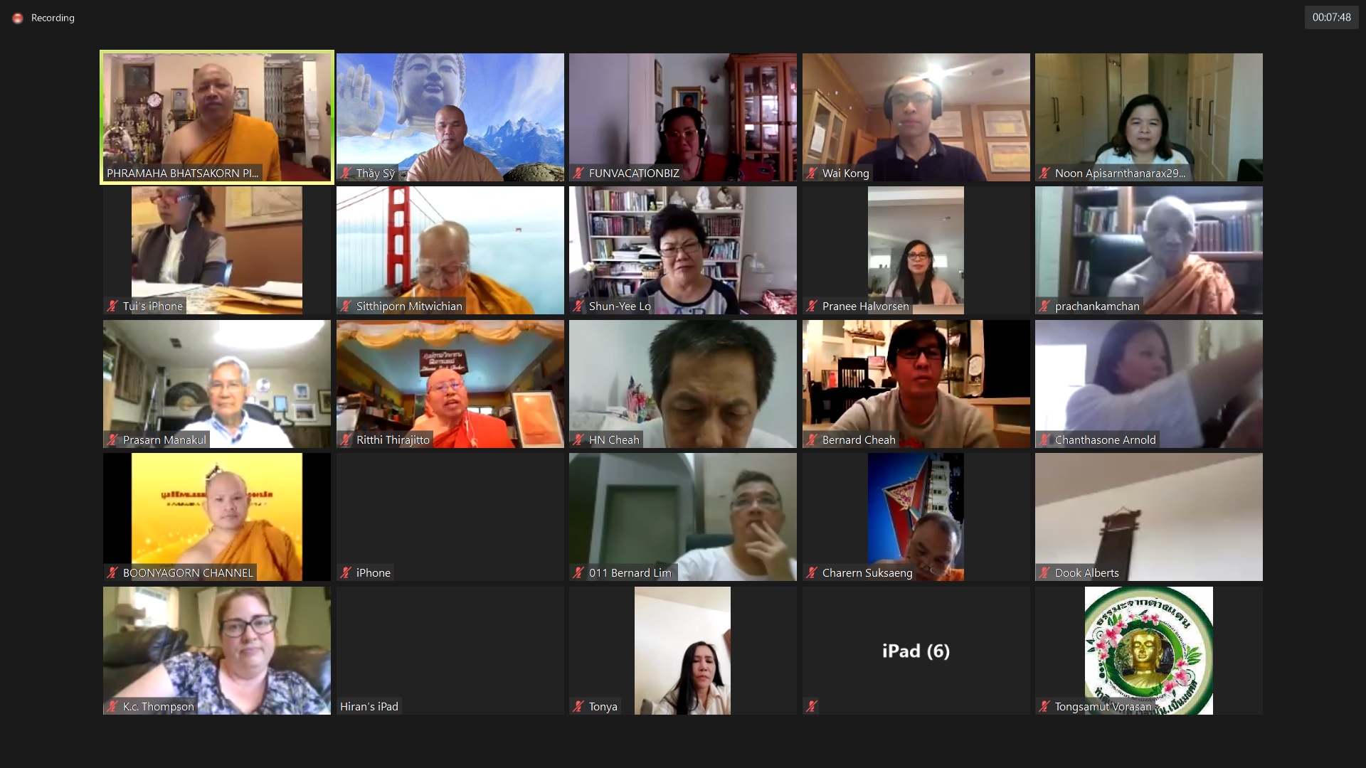 Dharma Learning and Discussion via ZOOM Dharma Class